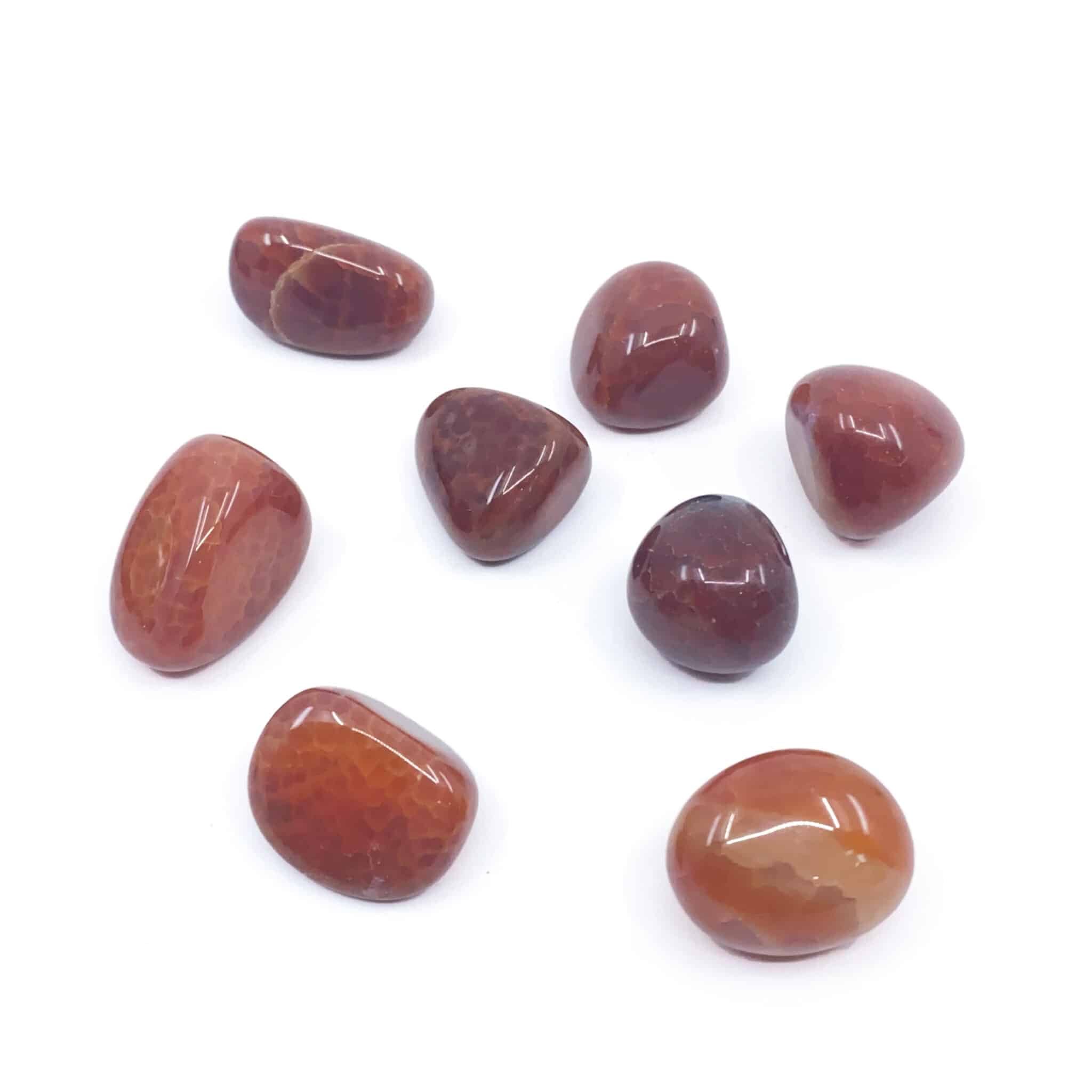 Fire Agate Tumbled Stones - A Grade | The Herb Temple
