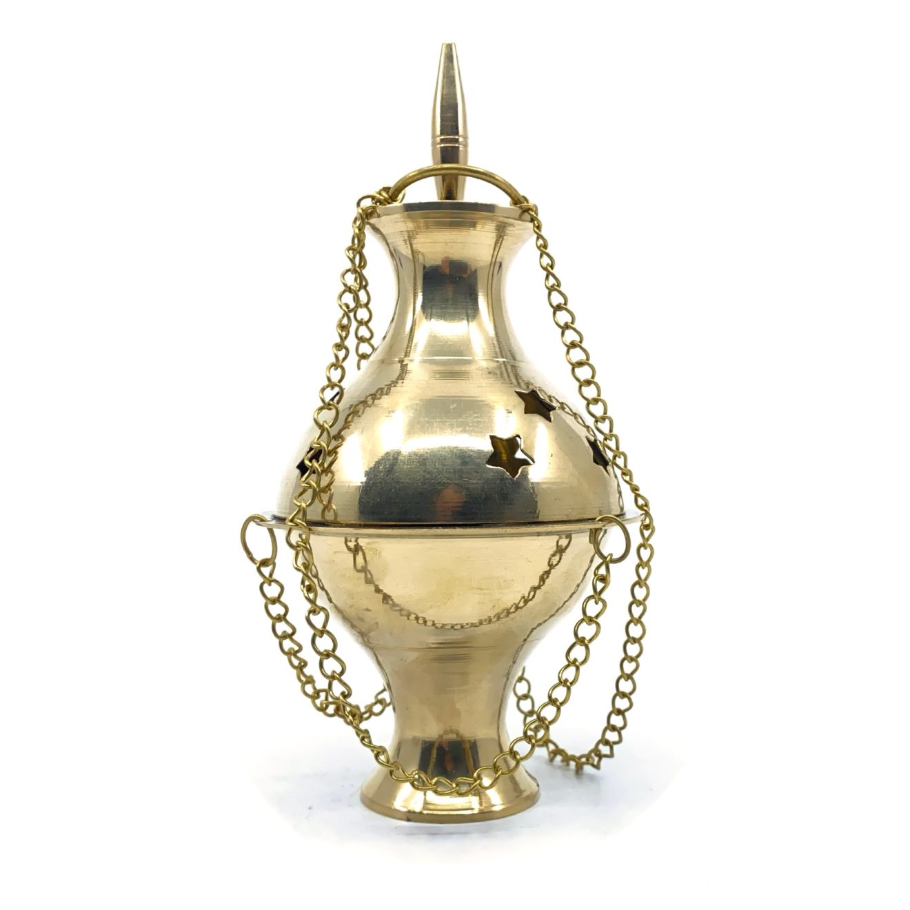 Brass CHARCOAL HANGING CENSER Large 15cm | The Herb Temple